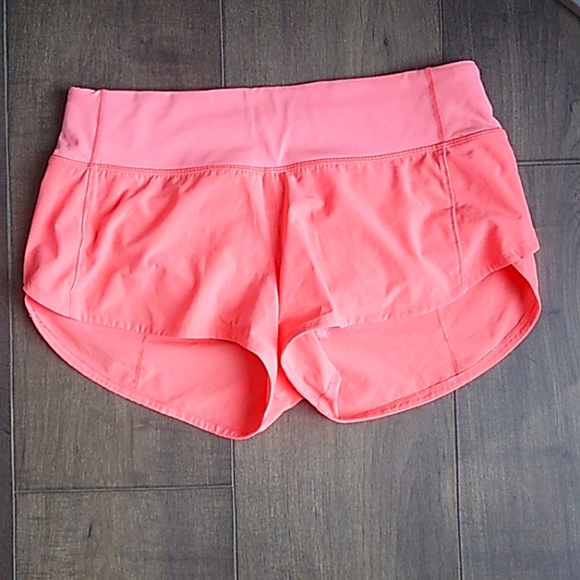 lululemon athletica | Shorts | Lululemon Neon Peach And Pink Lycra ...